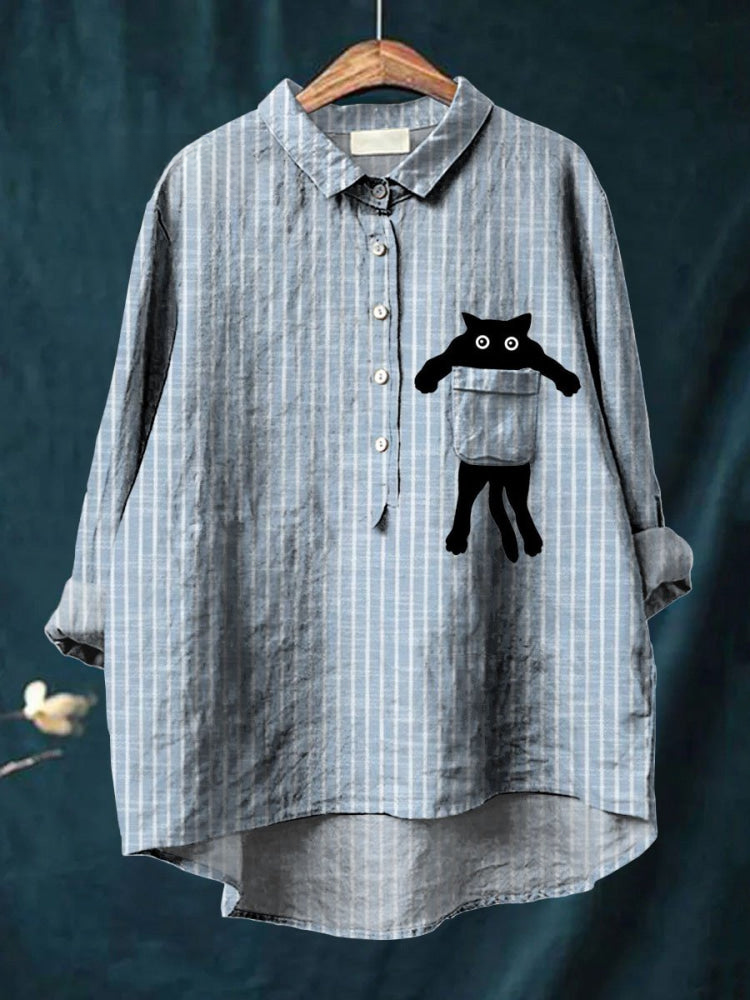 Cleo - Pocket Cat Shirt – Nancy & Ruth
