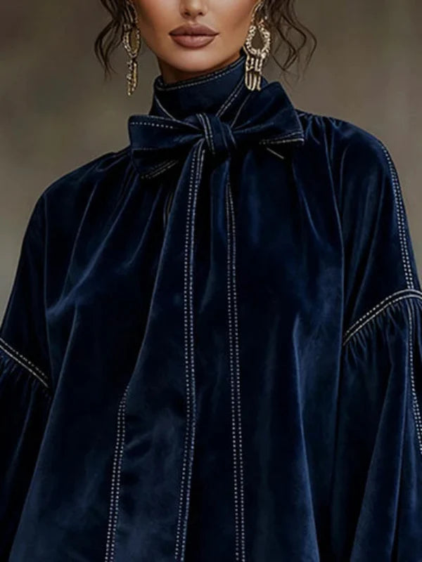 Orlissea - Elegant Velvet Mini Dress – Nancy & Ruth