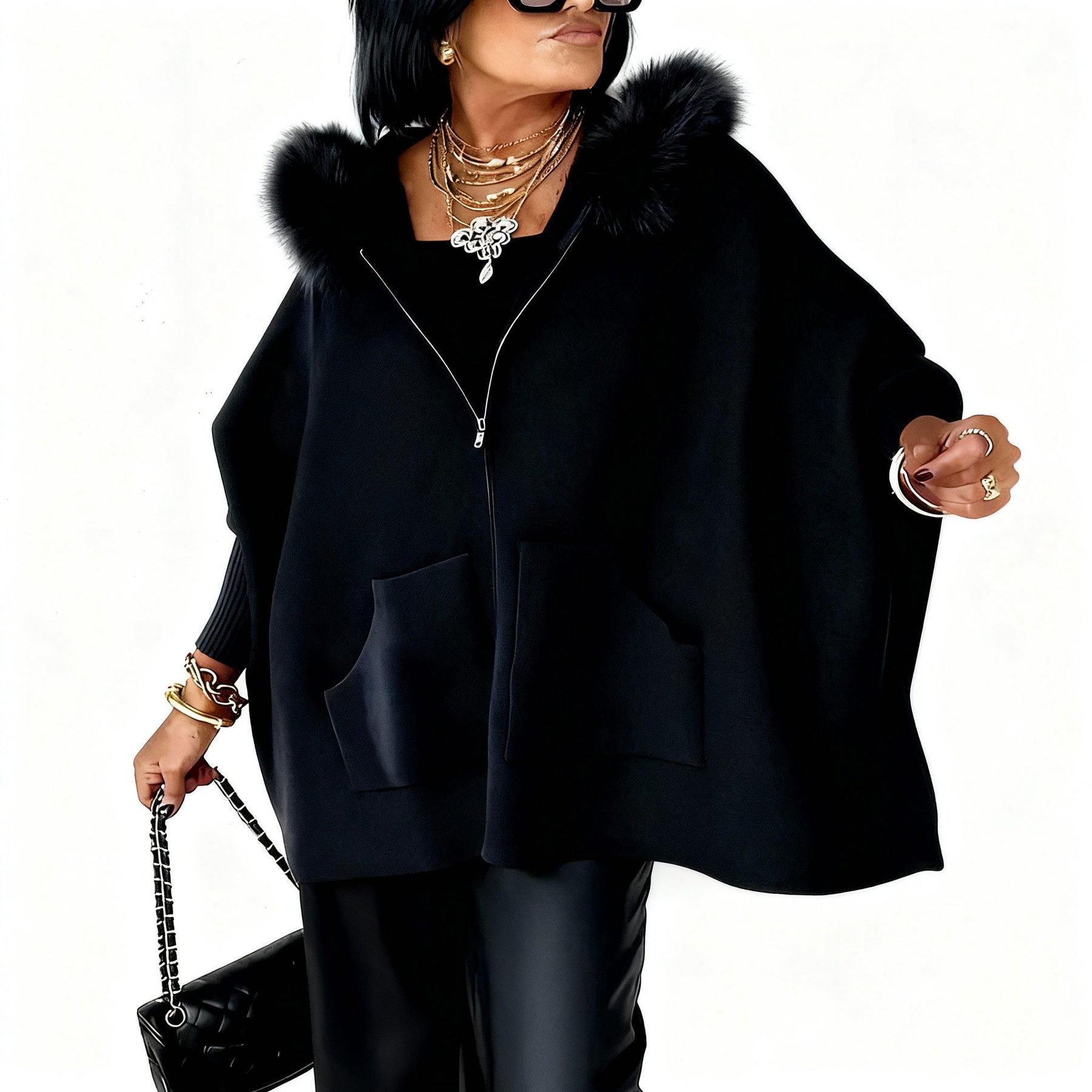 Irene - Relaxed Hooded Cape – Nancy & Ruth