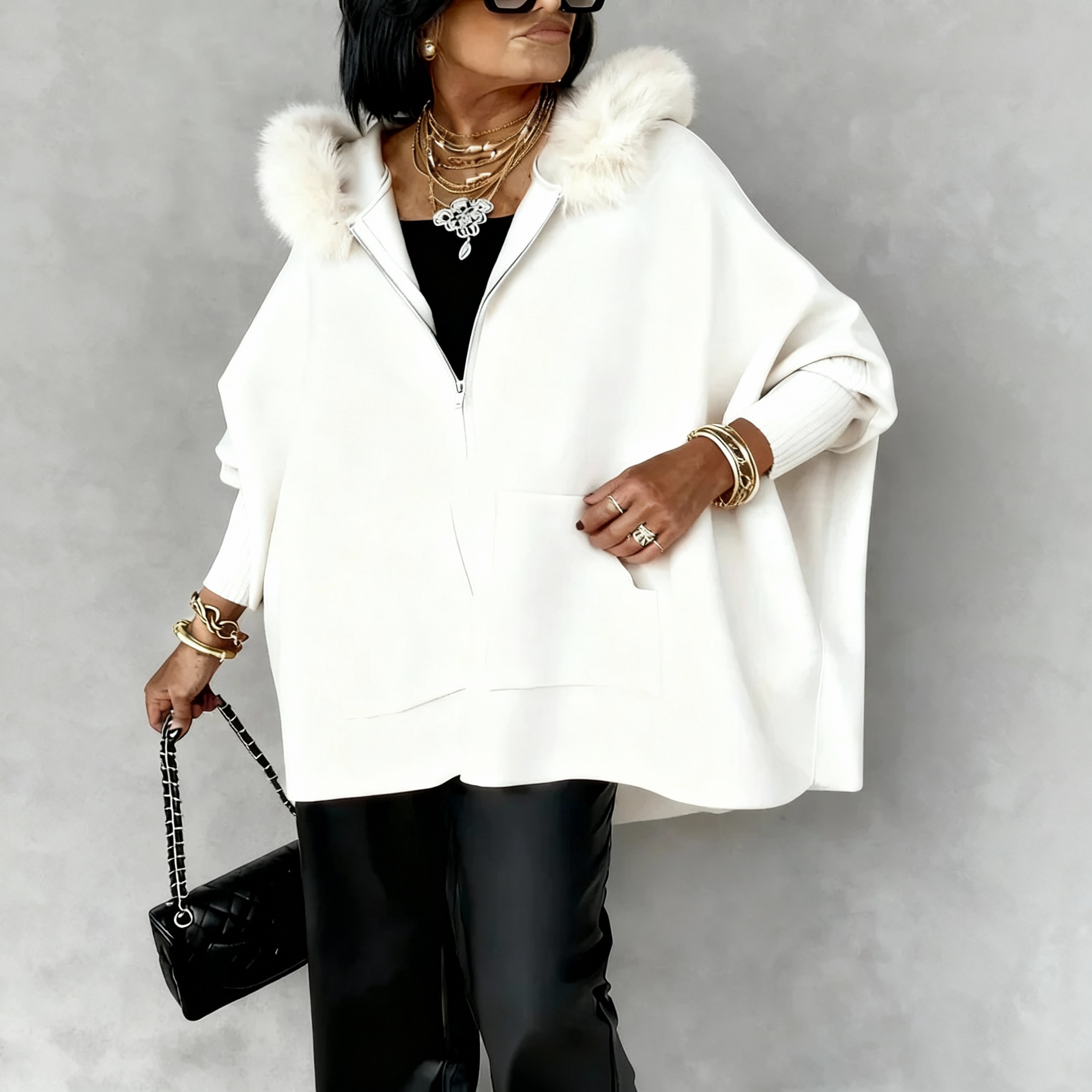 Irene - Relaxed Hooded Cape – Nancy & Ruth